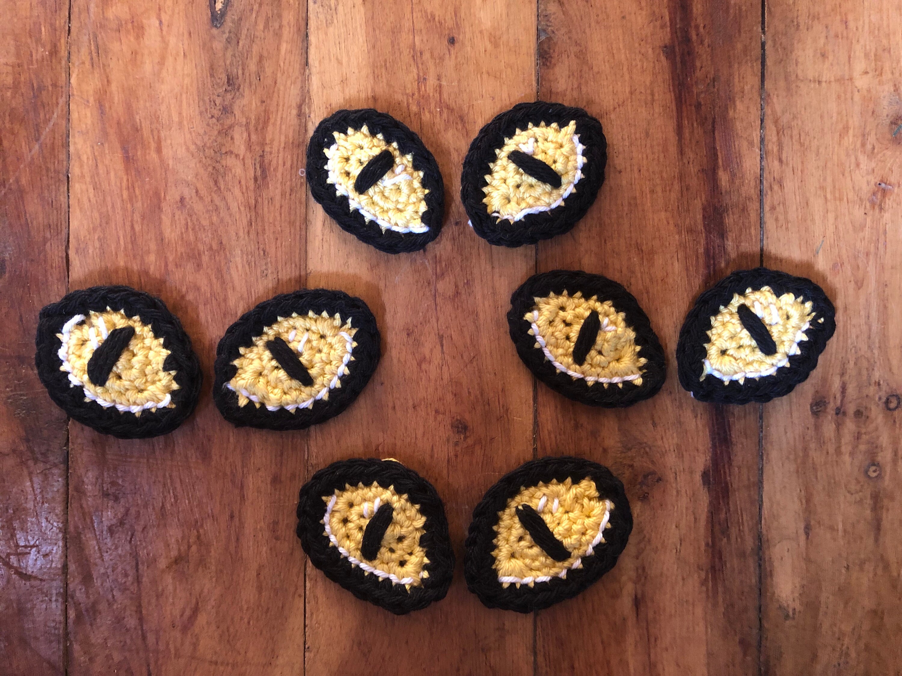 Handmade Cat Eyes Applique/ 2 Pk/ Toy Making/ Clothing Applique/ Sewing ...