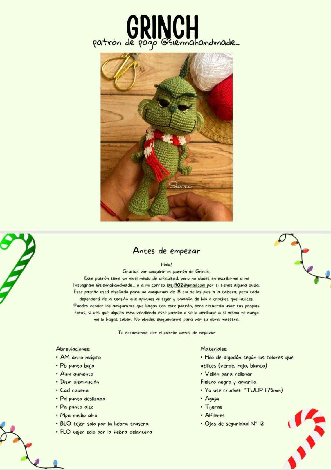 Grinch Croche PDF Spanish Language ONLY - Etsy