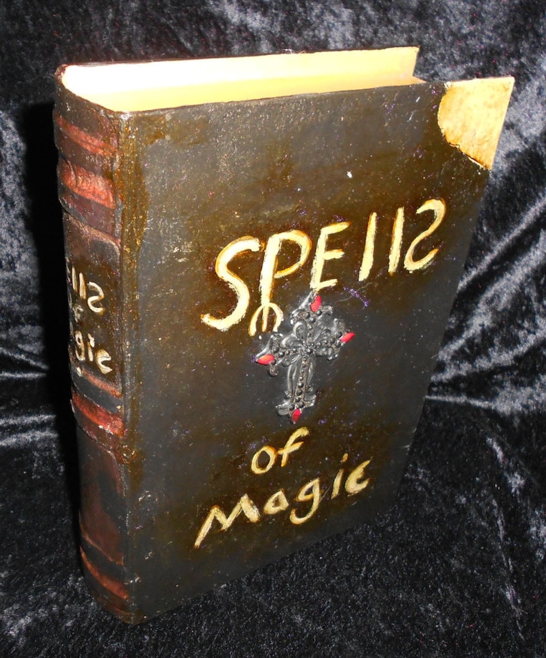 Paper Mache Book Box, Paper Mache Hollow Secret Hiding Box - Etsy