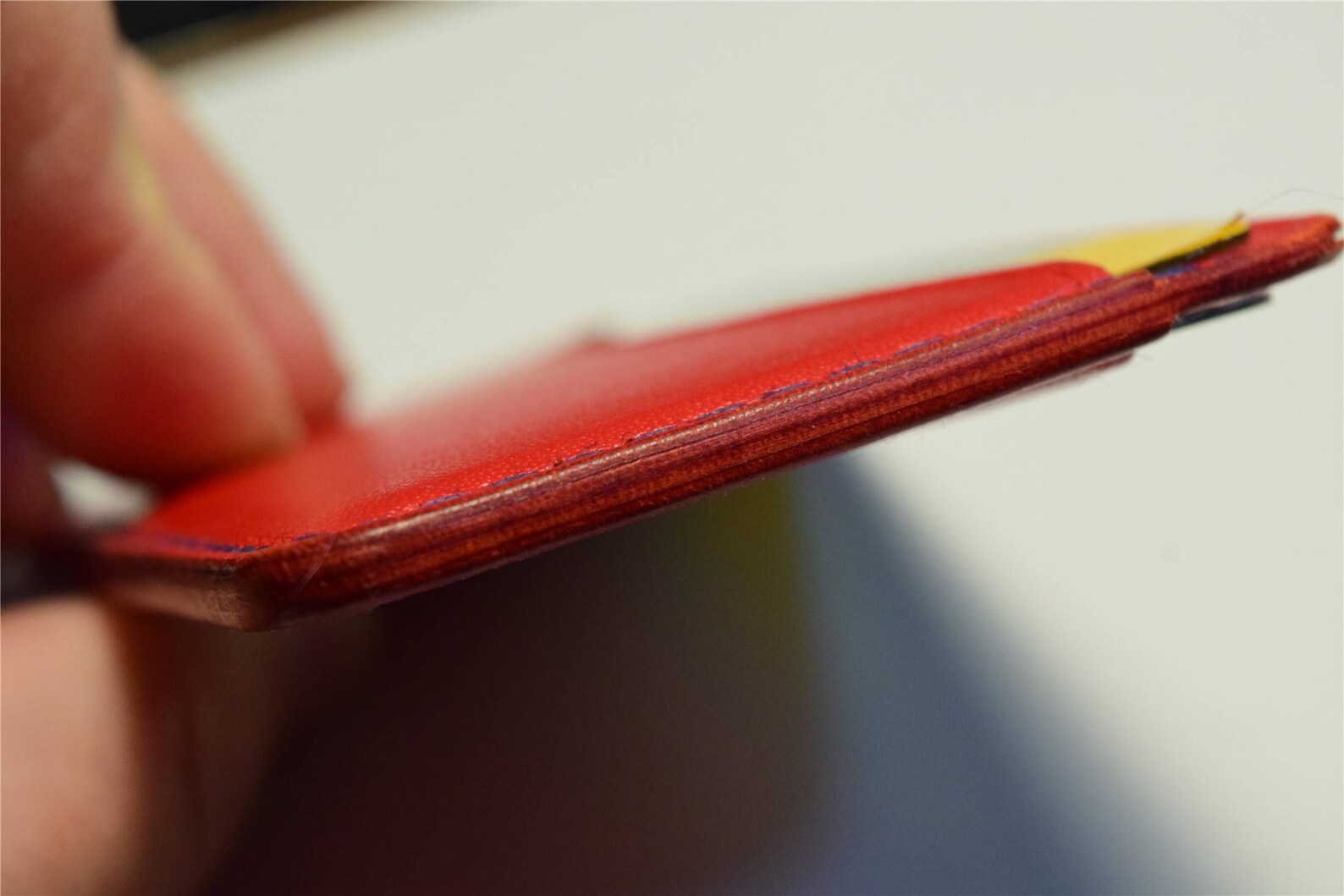 Red Kangaroo Leather Card Wallet: Slim, Personalized - Etsy