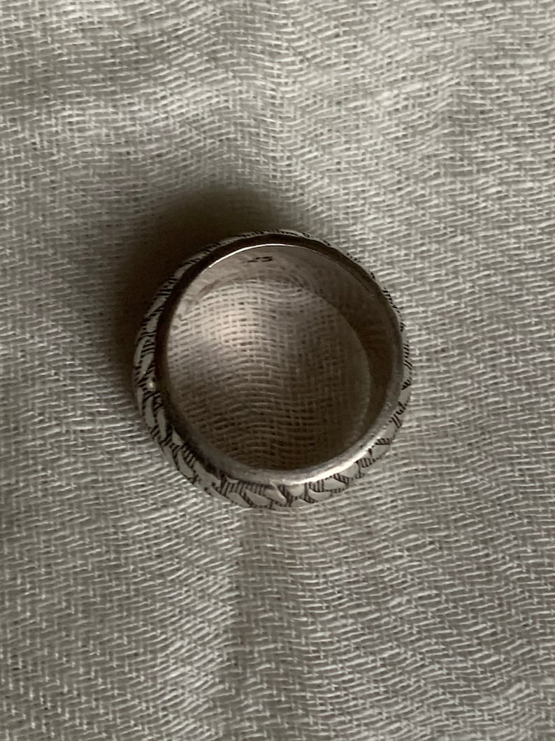 Silver Engraved Ring - Etsy