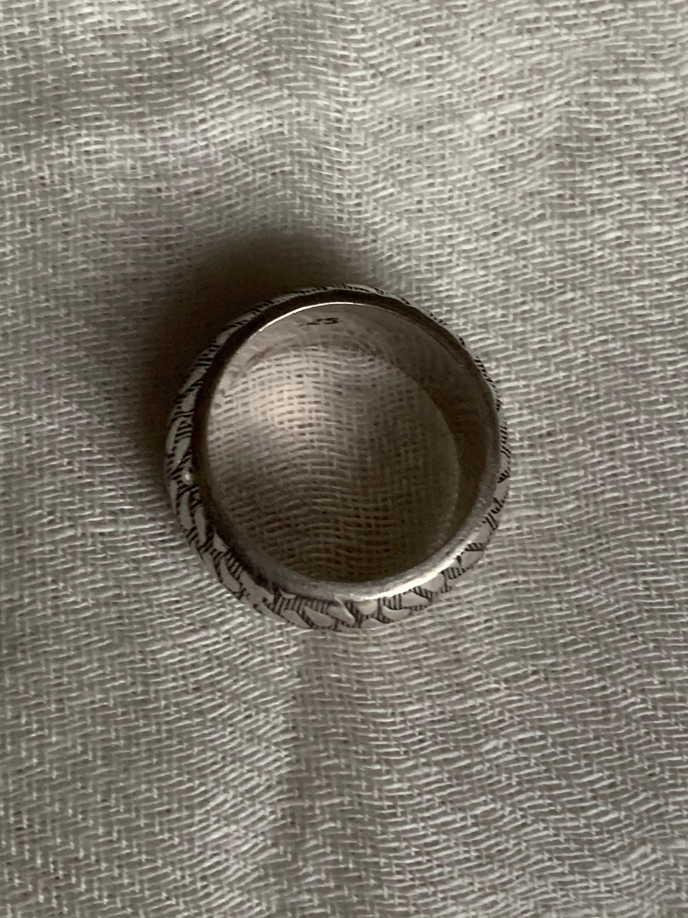 Silver Engraved Ring - Etsy