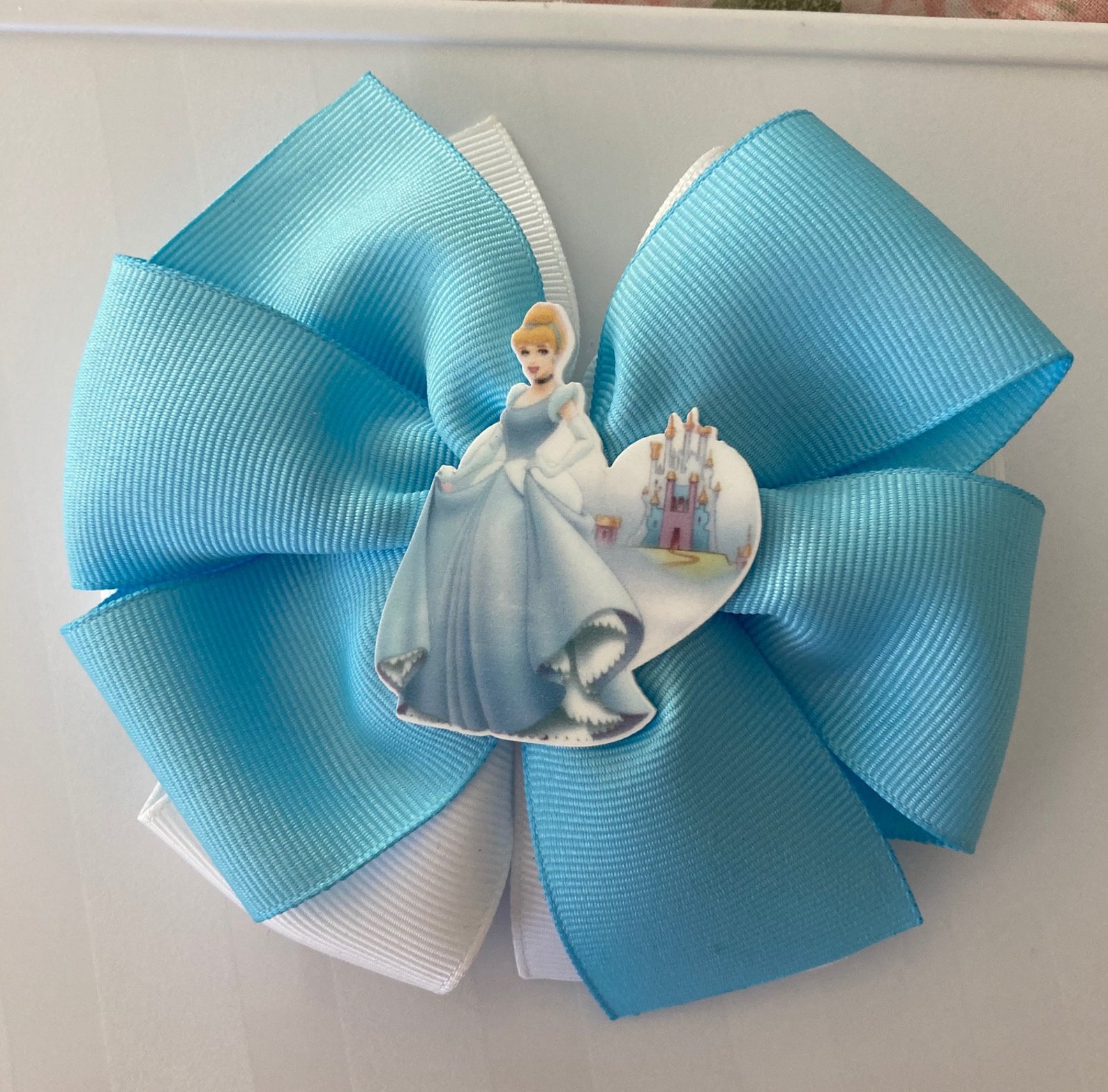 Beautiful Handmade Cinderella Inspired Girls Toddler Baby Hair Bow With ...