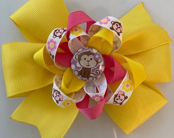 Monkey Hair Bow - Etsy