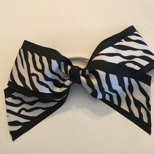 Zebra Cheer Bow - Etsy