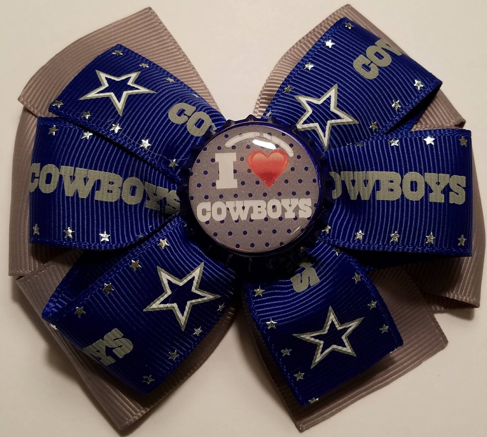 Dallas Cowboys Football Inspired Hair Bow I Love Cowboys Bow Girls ...