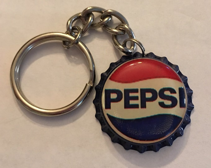 Pepsi Cola Inspired Handmade Bottle Cap Keychain Key Ring - Etsy