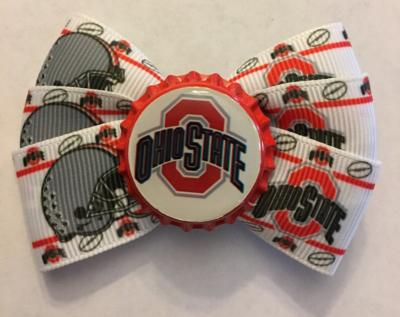 Ohio State Buckeyes Football Inspired Hair Bow And Necklace T Etsy