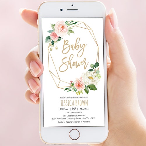 Baby Shower Invitation Digital Electronic Invitation | Etsy