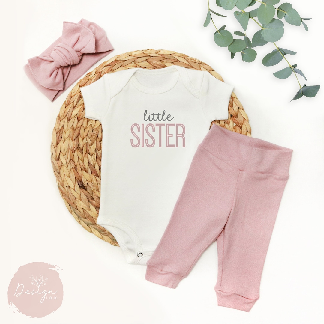 Little Sister Newborn Baby Girl Outfit, Newborn Girl Coming Home Outfit ...