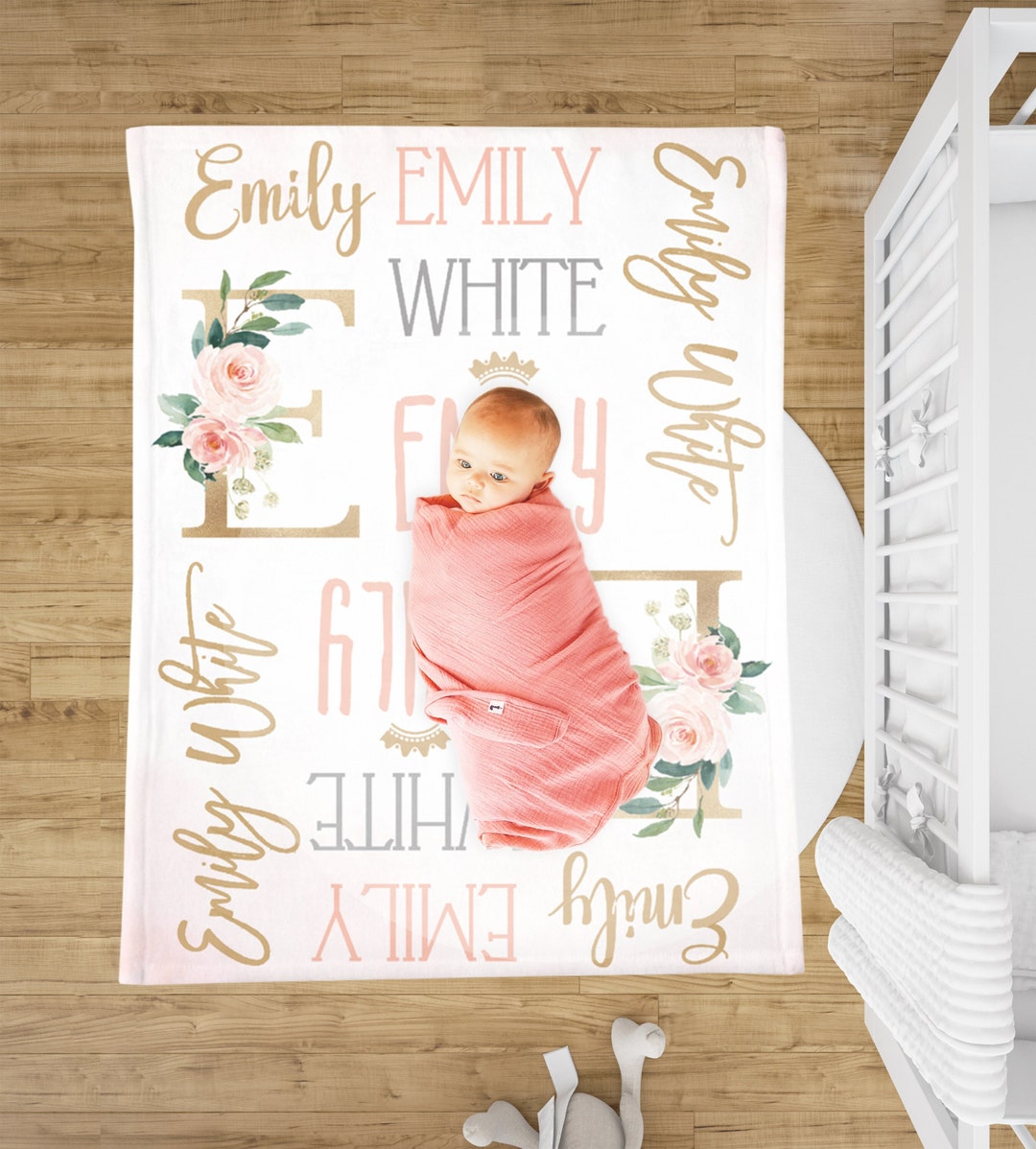 Baby Girl Blanket Personalized Baby Blanket for Girls - Etsy