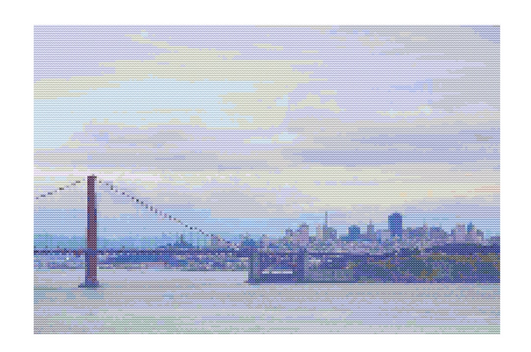 San Francisco Skyline Downloadable Cross Stitch Pattern - Etsy