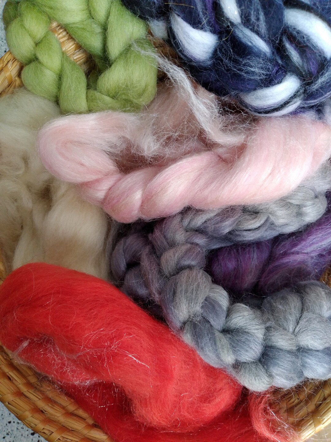 Mill Ends, Combed Top Roving, Mixed Wool for Making Rolags, Batts, Art ...