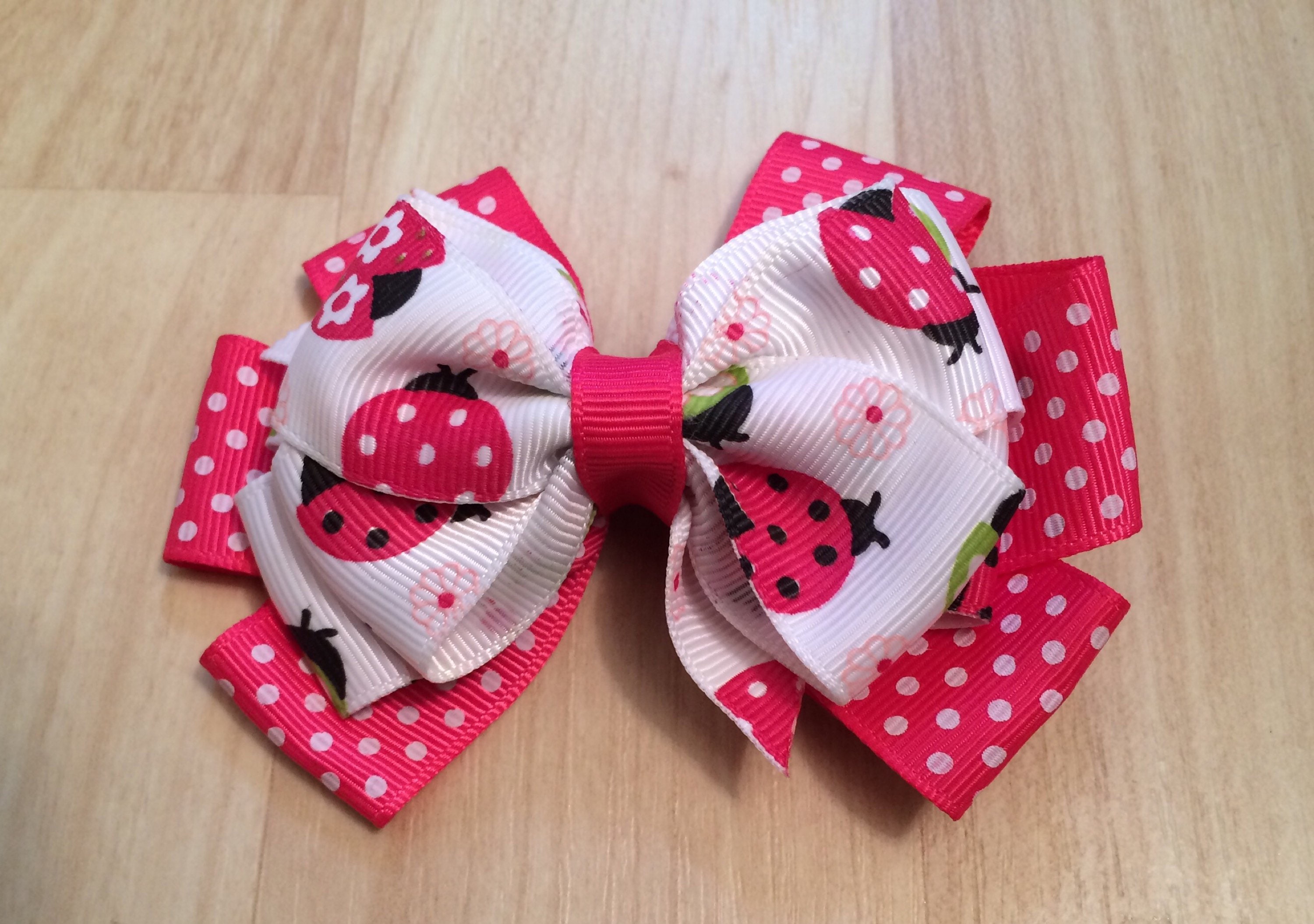 Ladybug Hair Bow Pink Ladybug Toddler Hair Bow Ladybug | Etsy