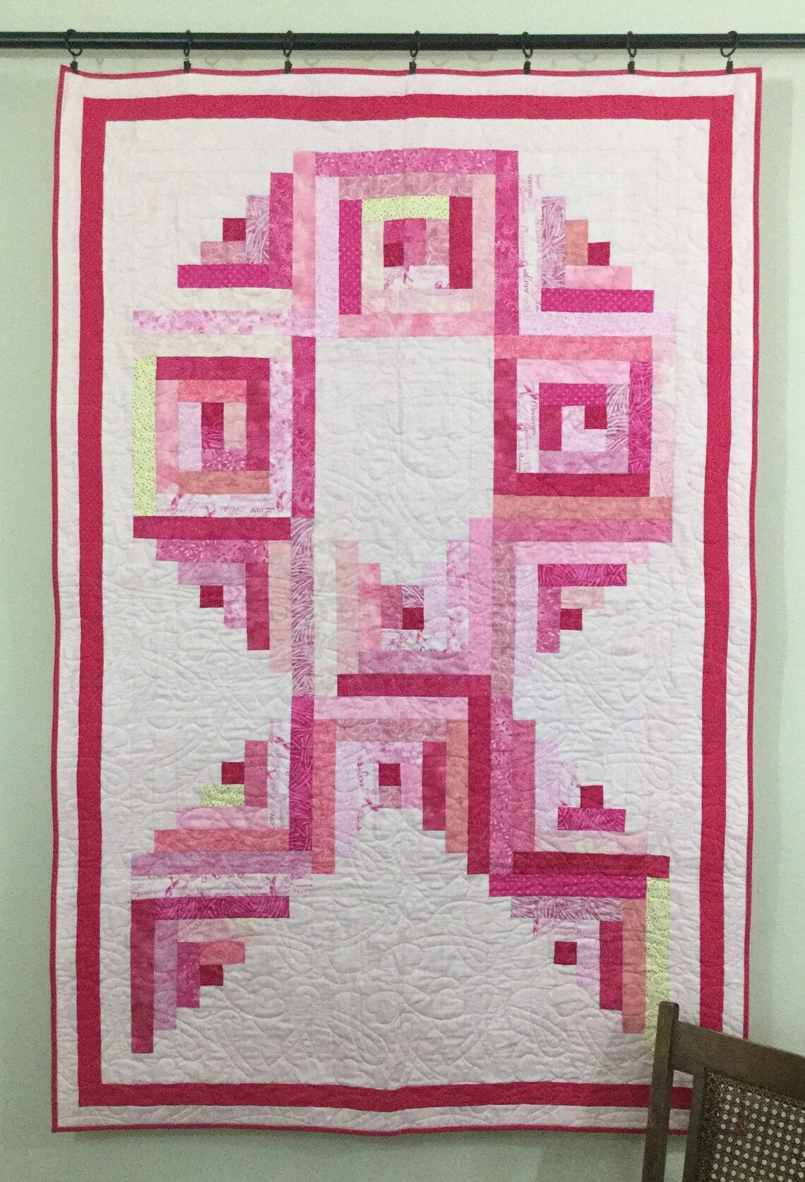 Cancer Ribbon Quilt - Etsy