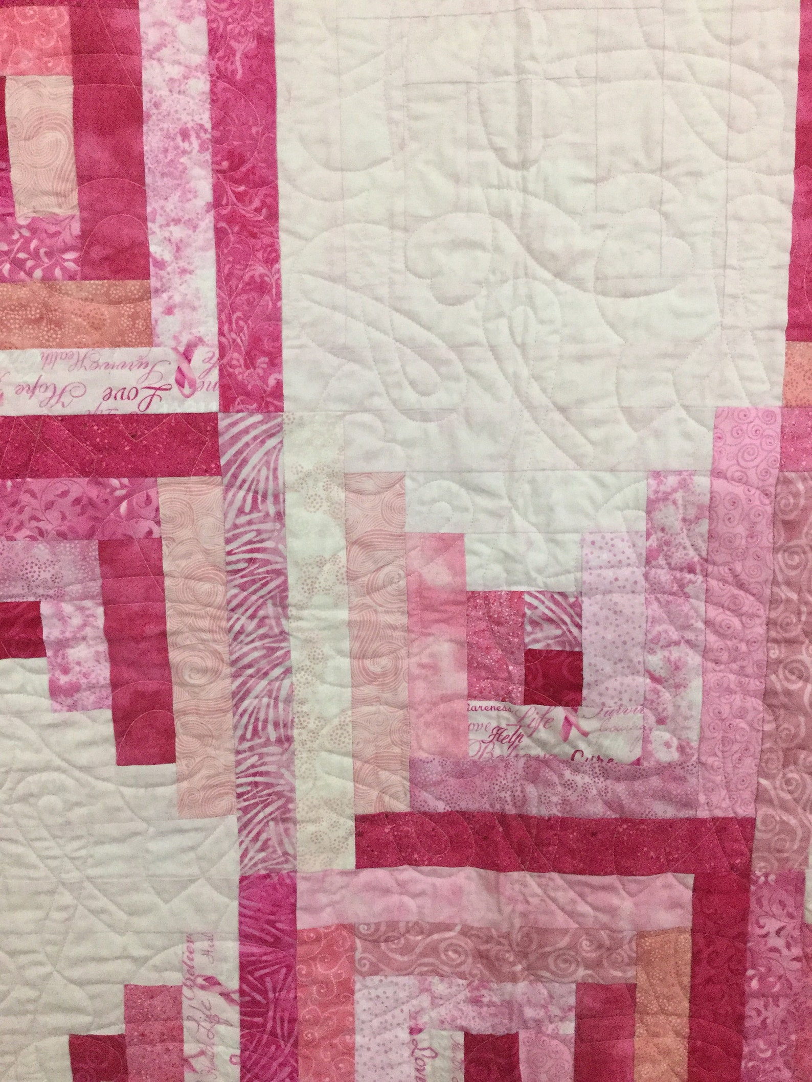 Cancer Ribbon Quilt - Etsy