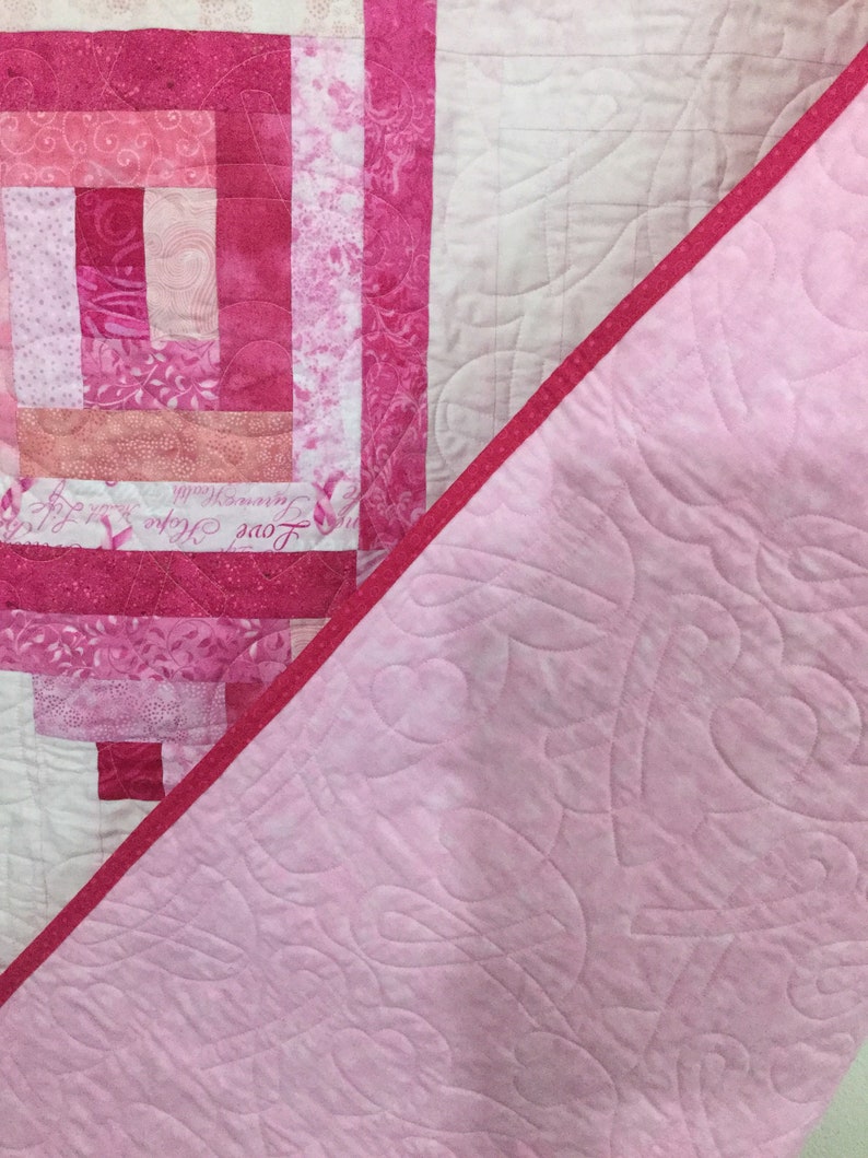 Cancer Ribbon Quilt - Etsy