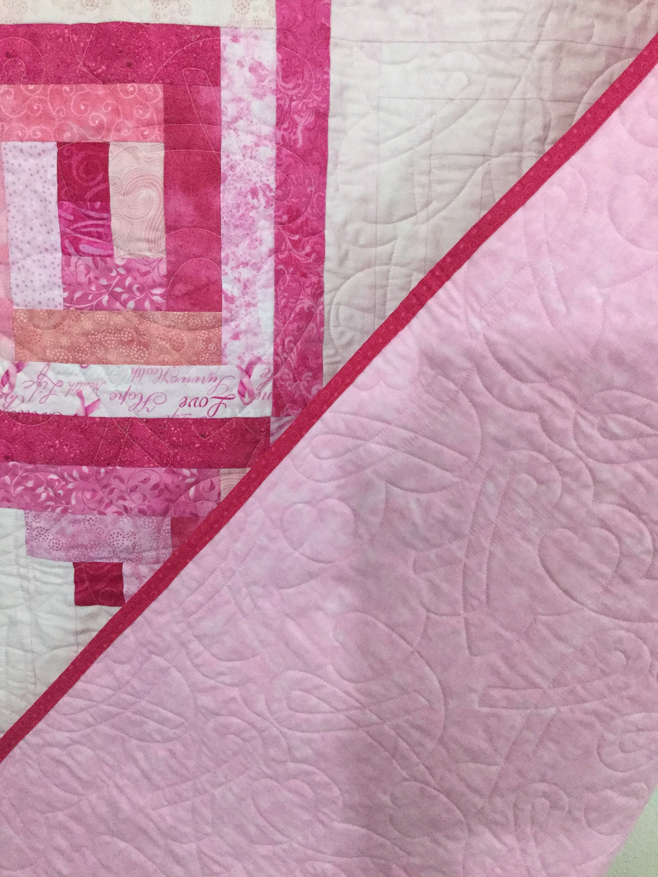 Cancer Ribbon Quilt - Etsy