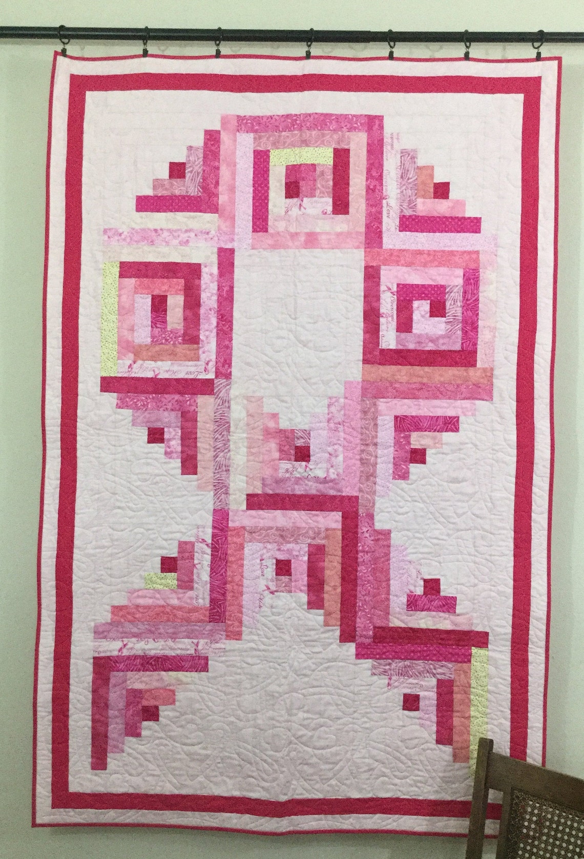 Cancer Ribbon Quilt - Etsy