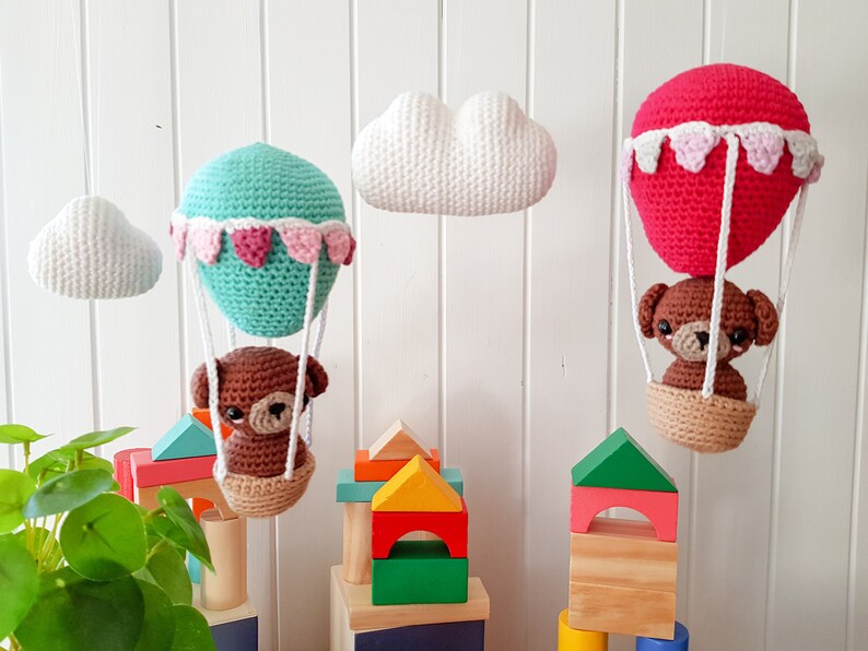 Pattern Hot Air Balloon And Teddy Amigurumi Pdf Etsy