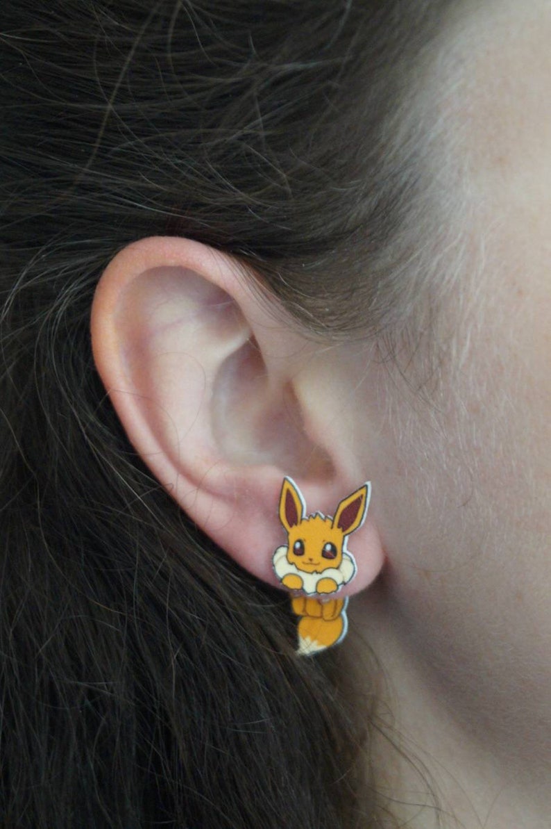 Pokemon Inspired Eevee Ear Plugs Comic Manga Anime Gaming - Etsy UK