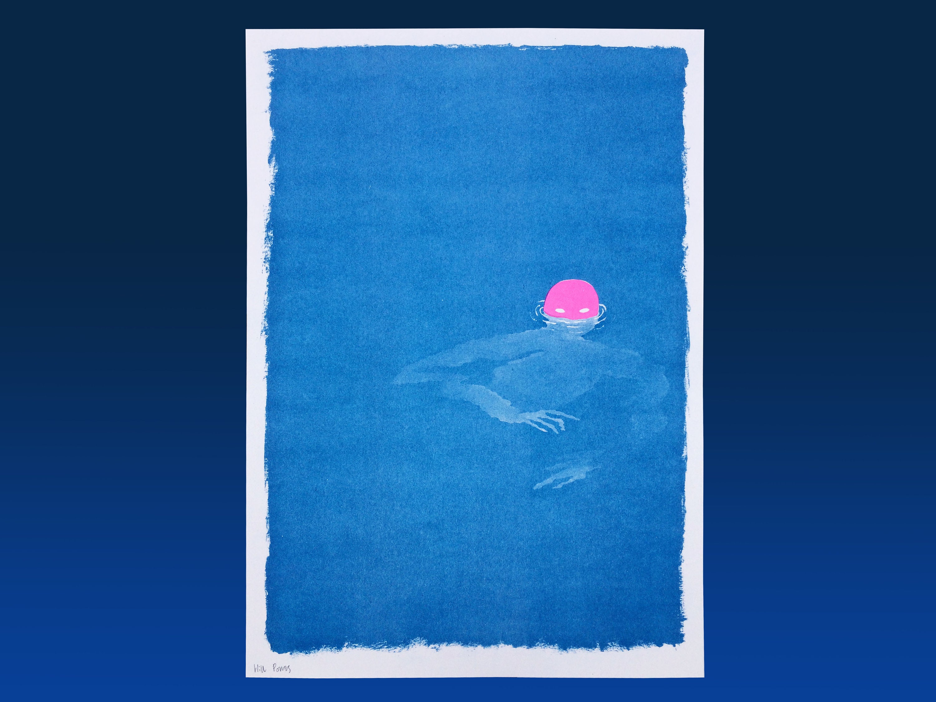 Swimmer A3 Riso Print - Etsy