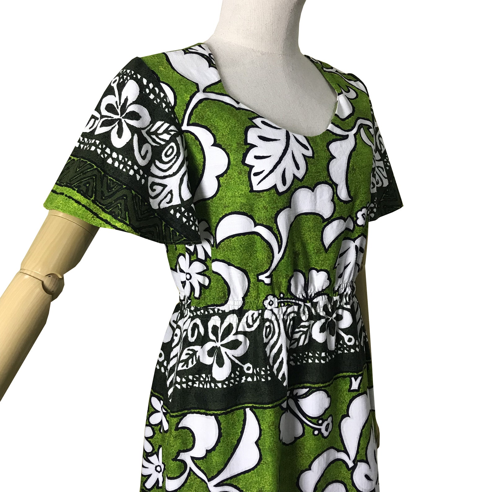 Vintage 1960s 1970s Aloha Hawaiian Dress Vintage Womens Aloha Bark ...