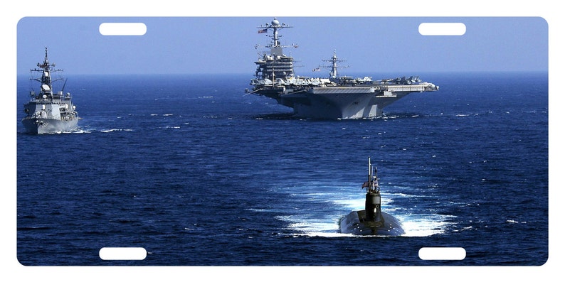 US Navy Custom License Plate USN Emblem Navy Ships Version | Etsy