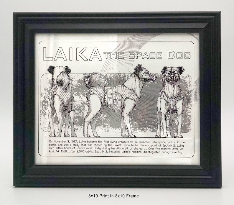 Laika the Space Dog Digital Print - Etsy