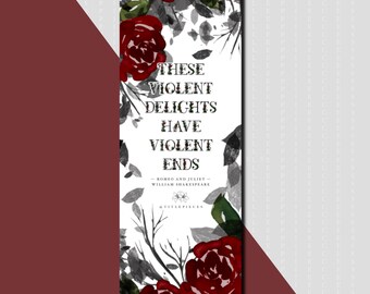 Romeo and Juliet Bookmark - Etsy