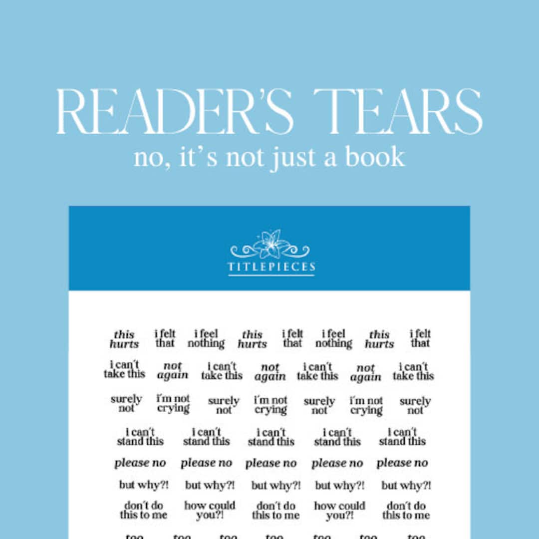 ANNOTATION STICKERS - Reader's Tears Text (aesthetic, Bujo, Book ...