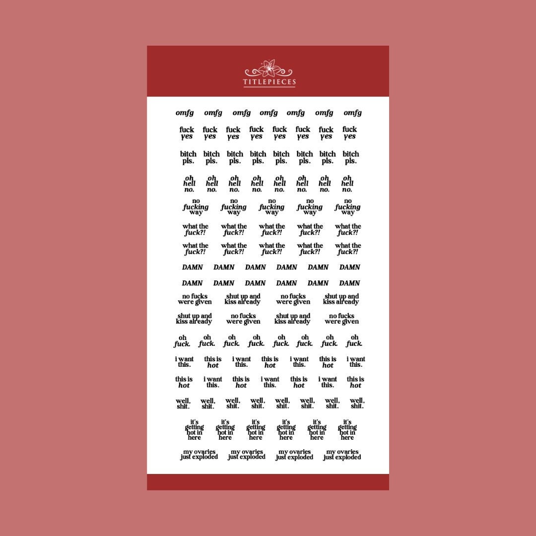 ANNOTATION STICKERS - Spicy Text (aesthetic, Bujo, Book, Annotating ...