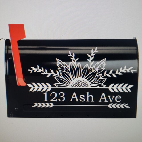 Modern Monogram Mailbox Decal SVG Mailbox SVG Mailbox Address - Etsy