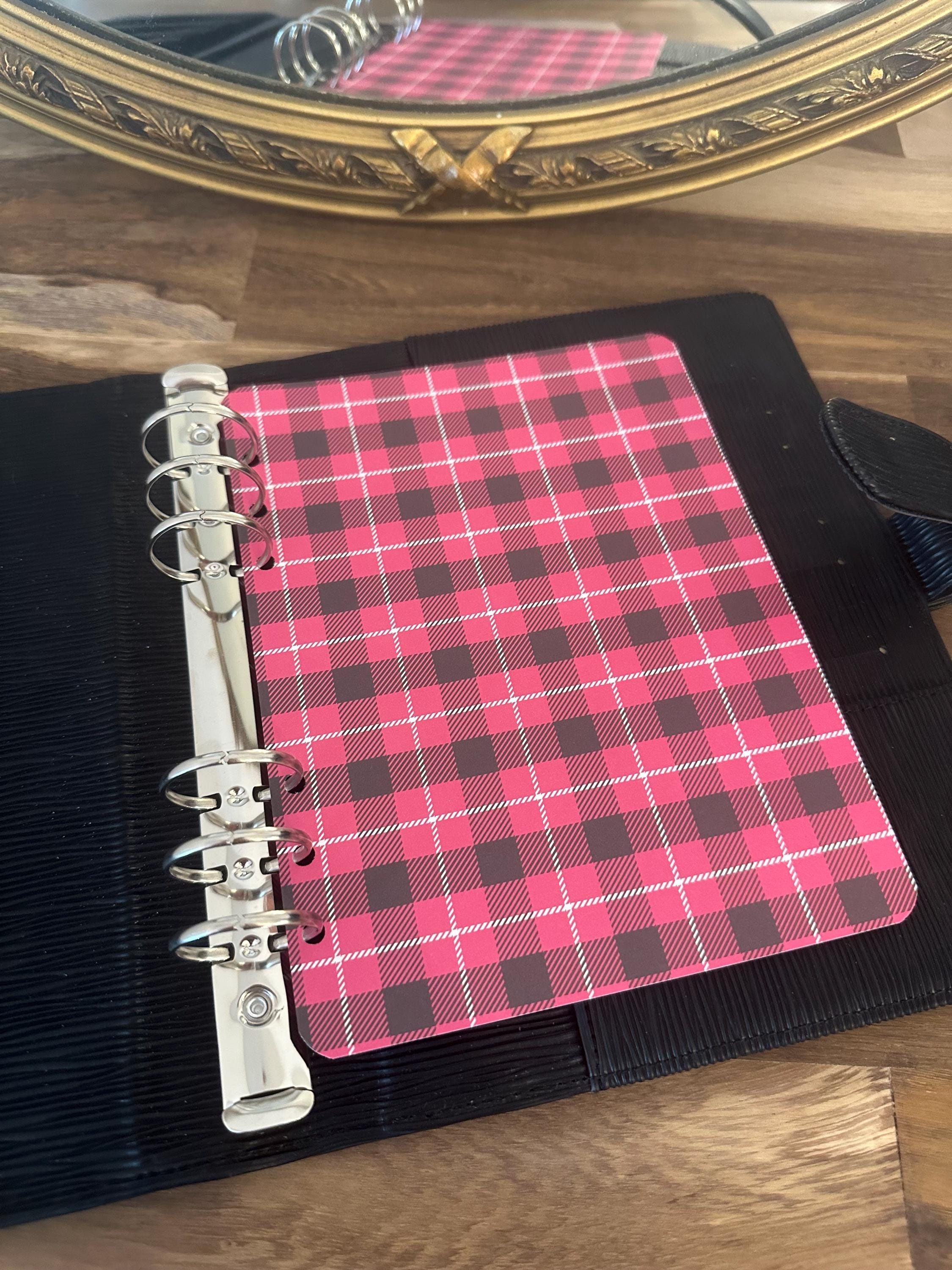 A5 Pink Plaid - Double Sided Dashboard - Handcut - Etsy