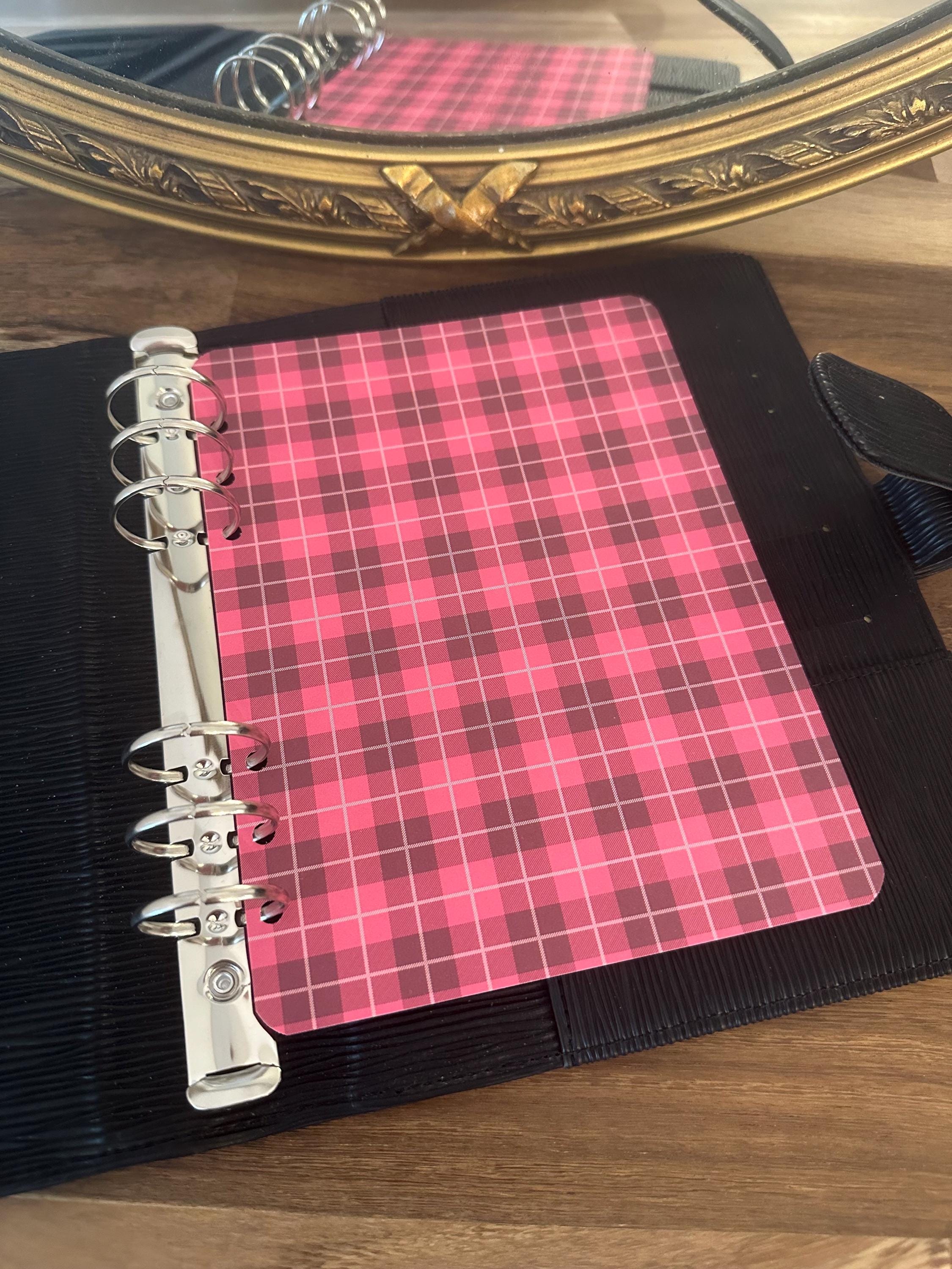 A5 Pink Plaid - Double Sided Dashboard - Handcut - Etsy