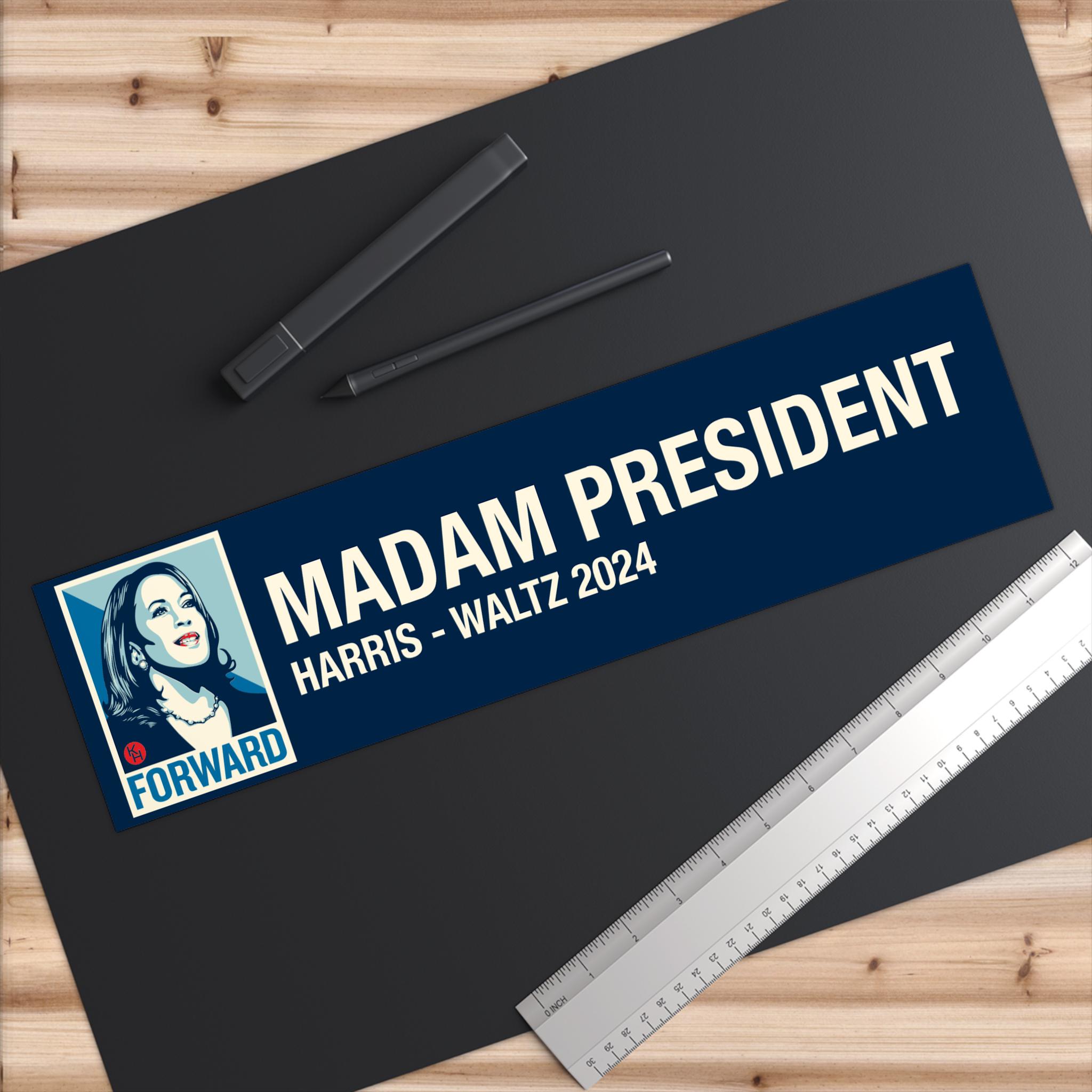 Kamala Harris Madam President Bumper Stickers - Etsy