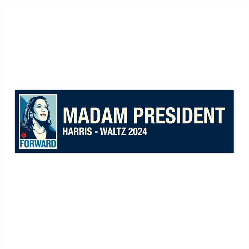 Kamala Harris Madam President Bumper Stickers - Etsy