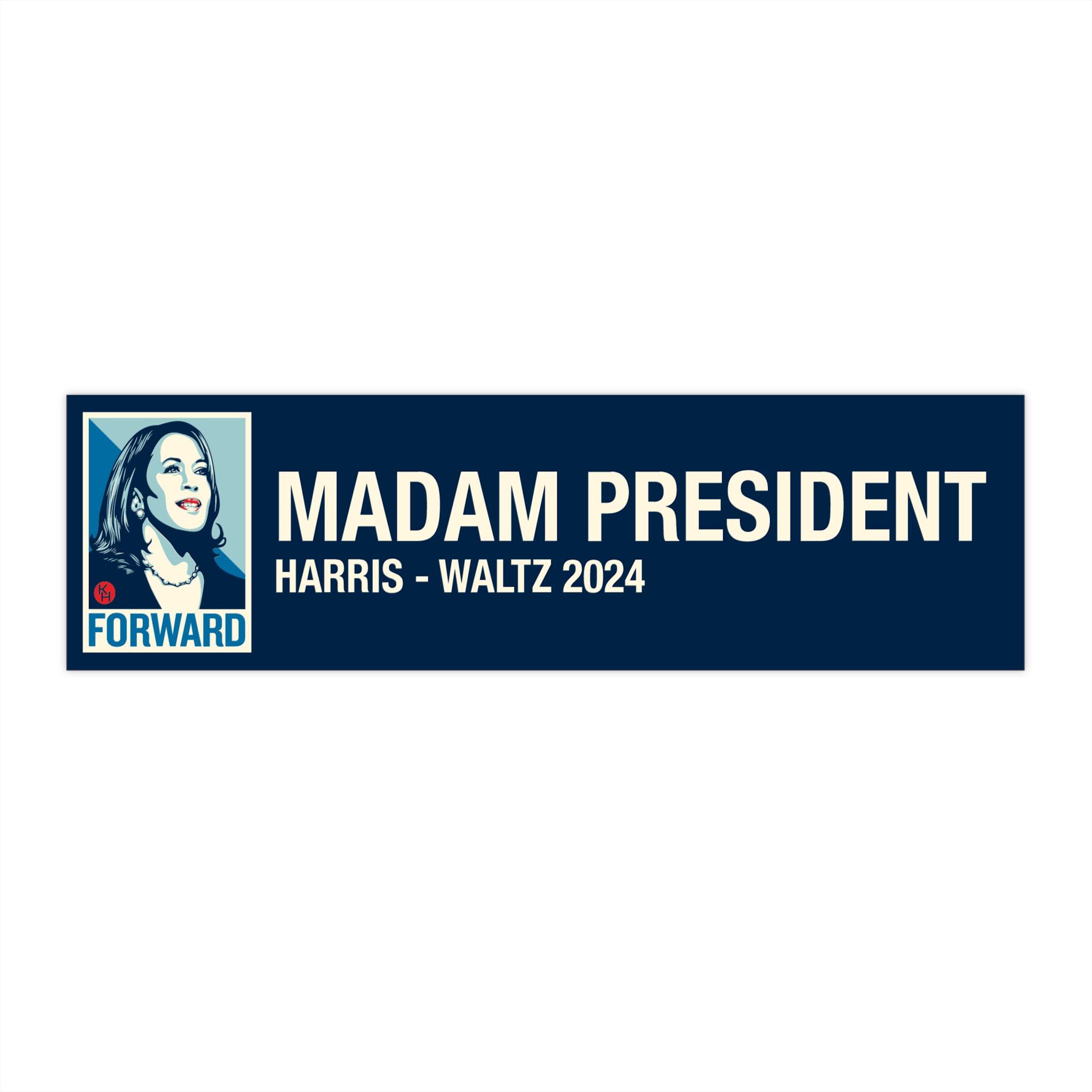 Kamala Harris Madam President Bumper Stickers - Etsy