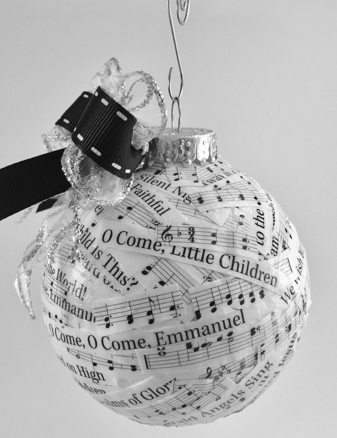 Sheet Music Ornament - Music Theme Decoration - Gift for Music Teacher ...
