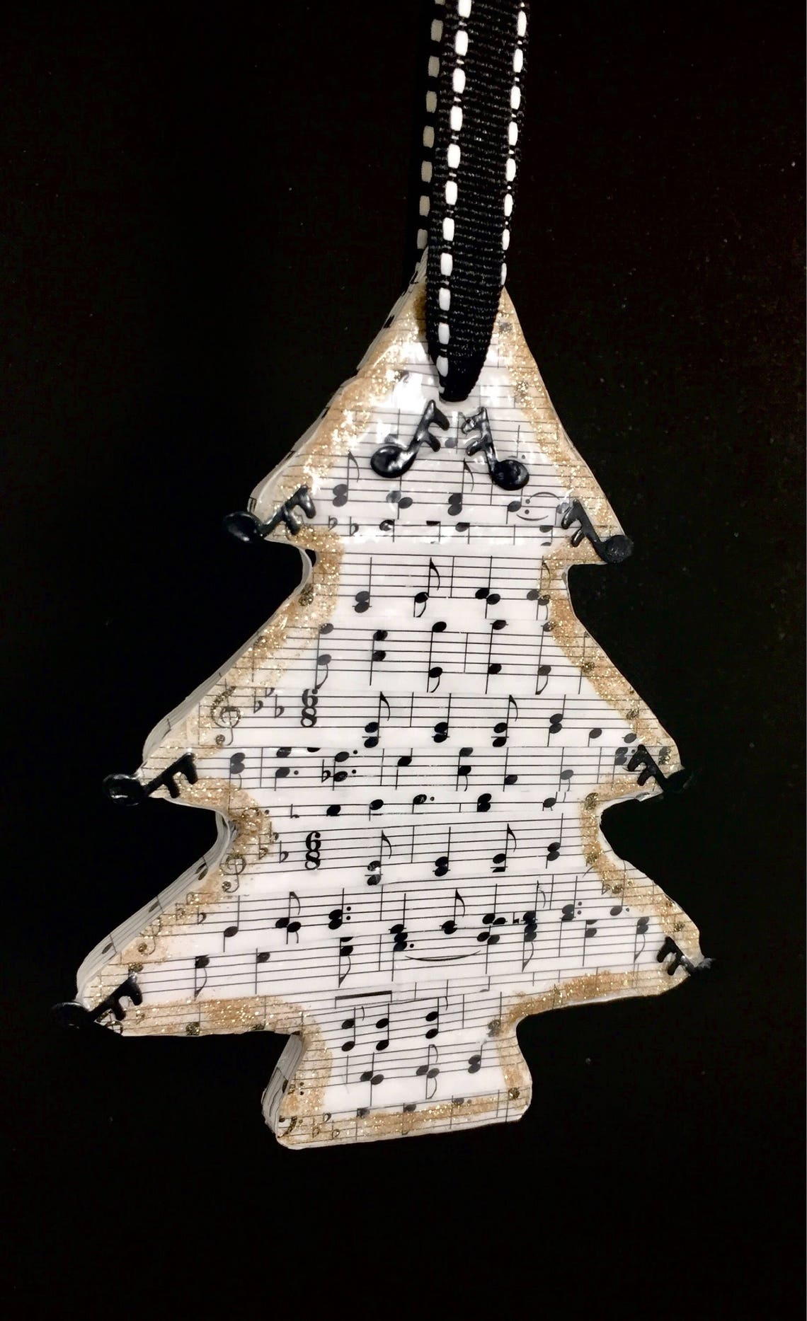 Sheet Music Ornament - Music Theme Decoration - Gift for Music Teacher ...