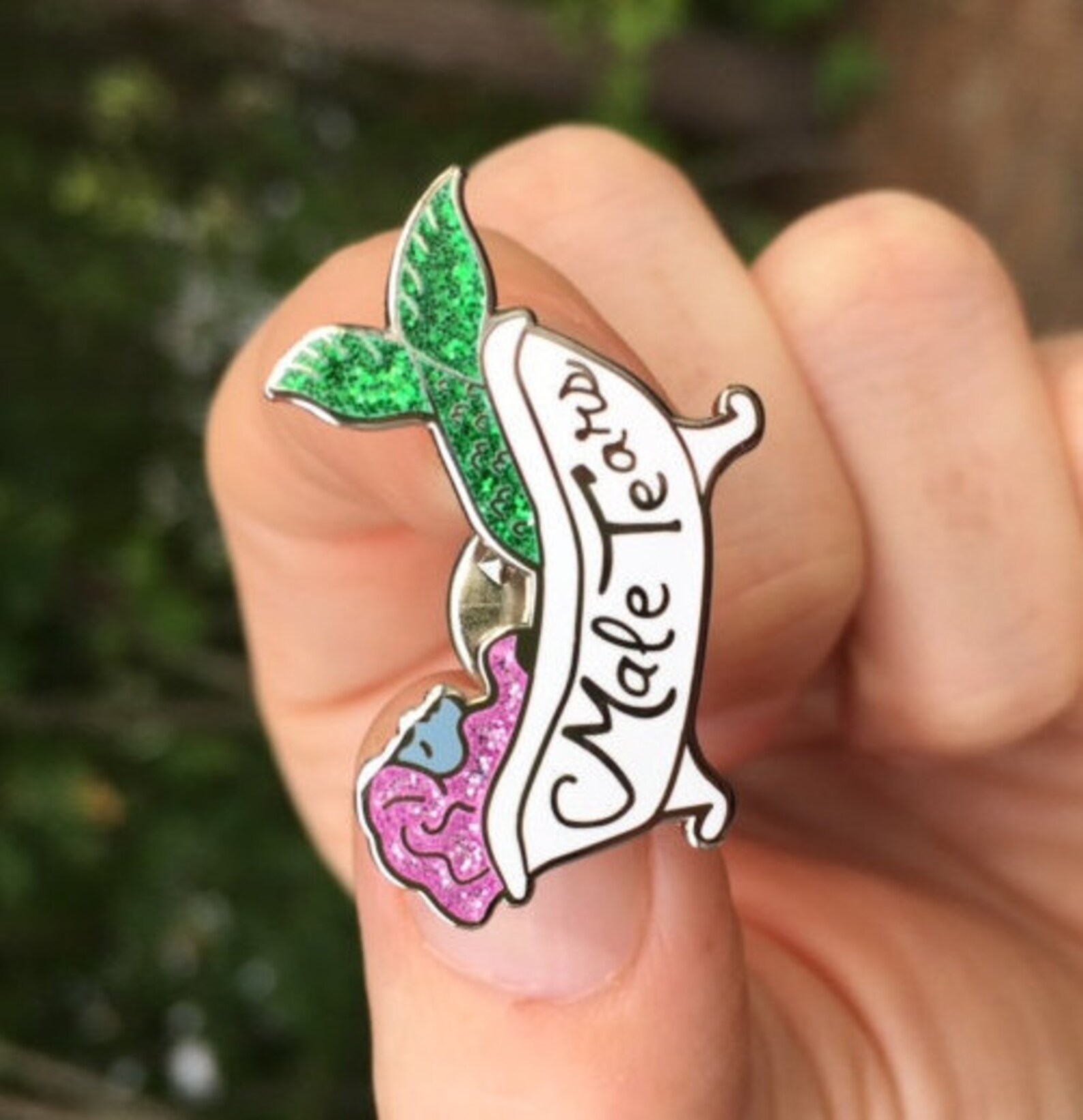 Mermaid Bathing in Male Tears Enamel Pin - Etsy
