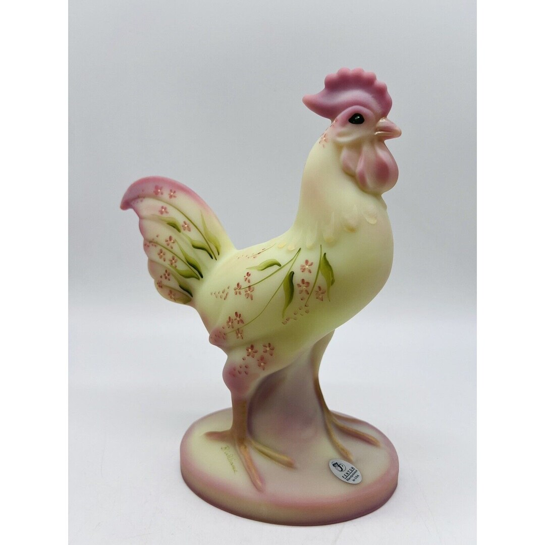Fenton Burmese Rooster 8 Tall Large Numbered Signed Mike Fenton & B ...