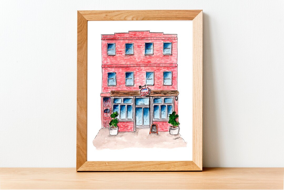 Watercolor Illustration Print: Dokebi Korean BBQ Williamsburg, Brooklyn ...