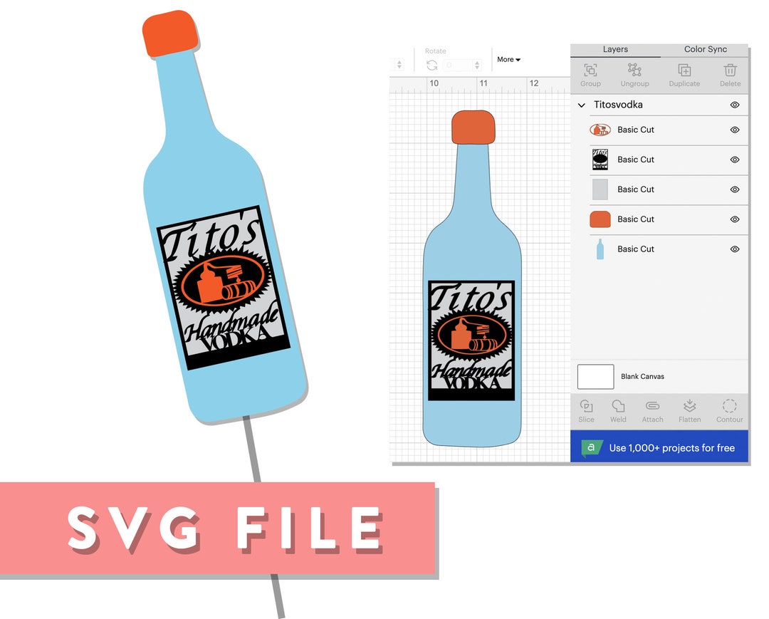 SVG File: Titos Vodka Bottle, Cake Topper, Photo Booth Prop, Decor - Etsy