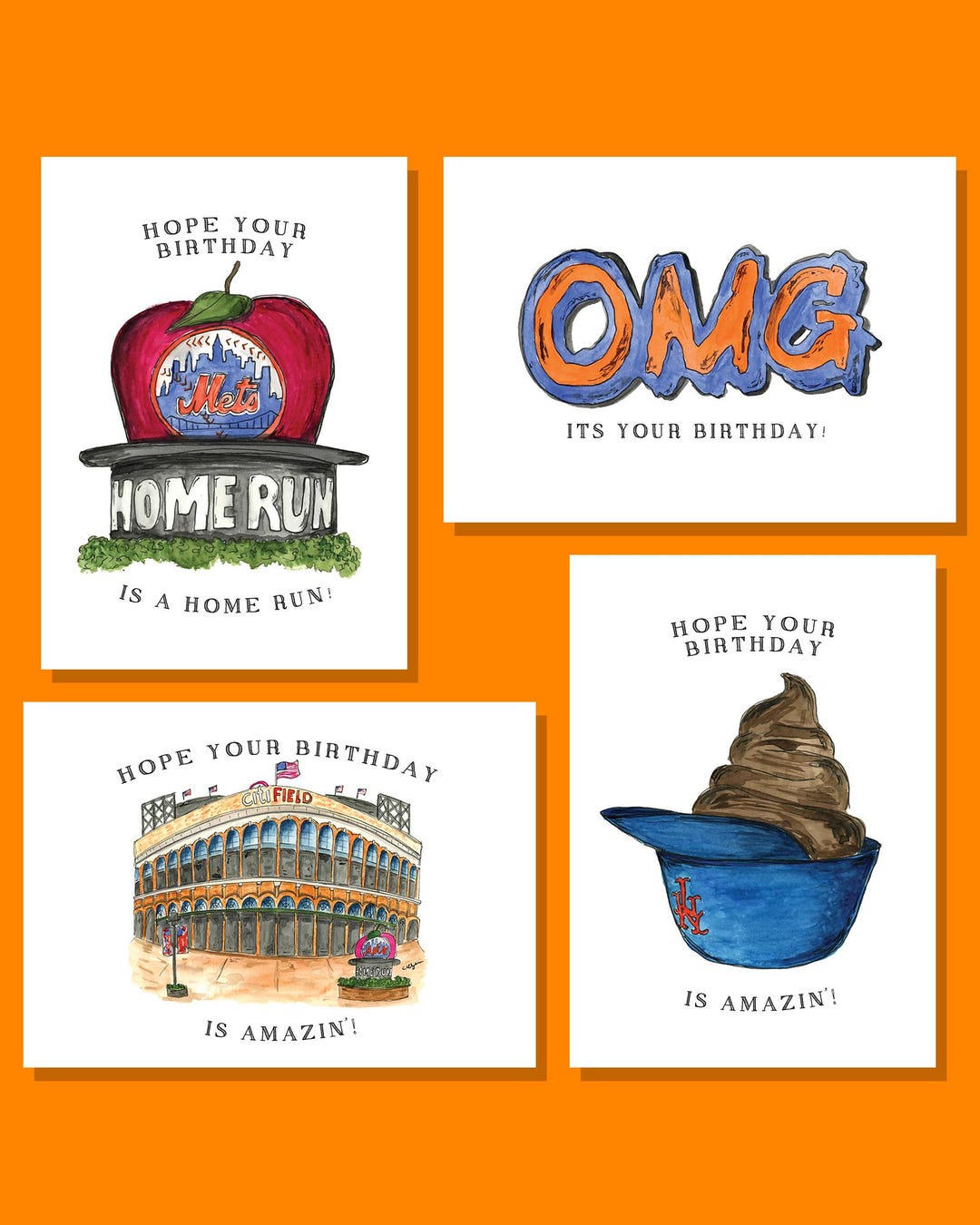 New York Mets Birthday Card - Etsy