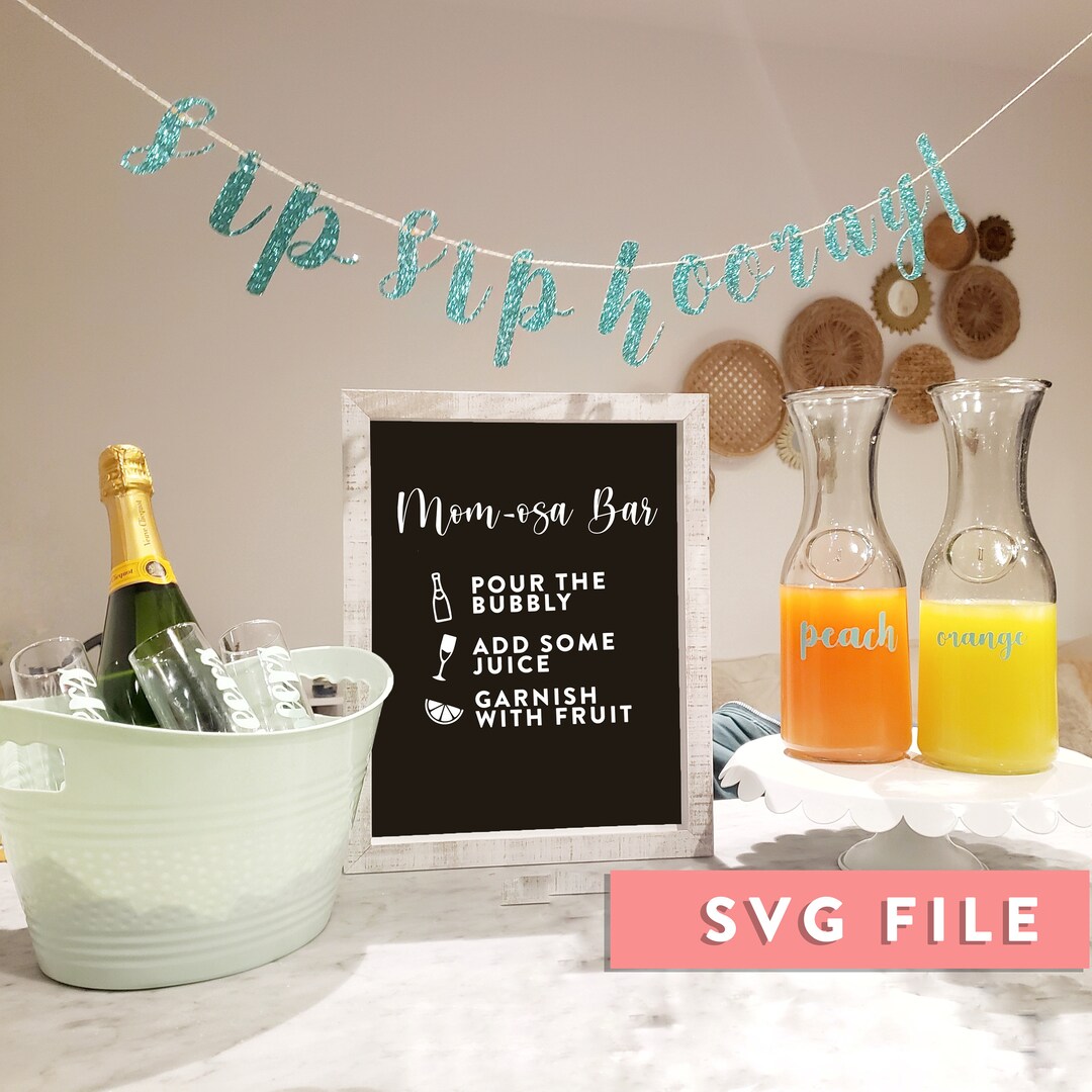 SVG File: Mimosa Bar/mom-osa Bar Chalkboard Decal - Etsy