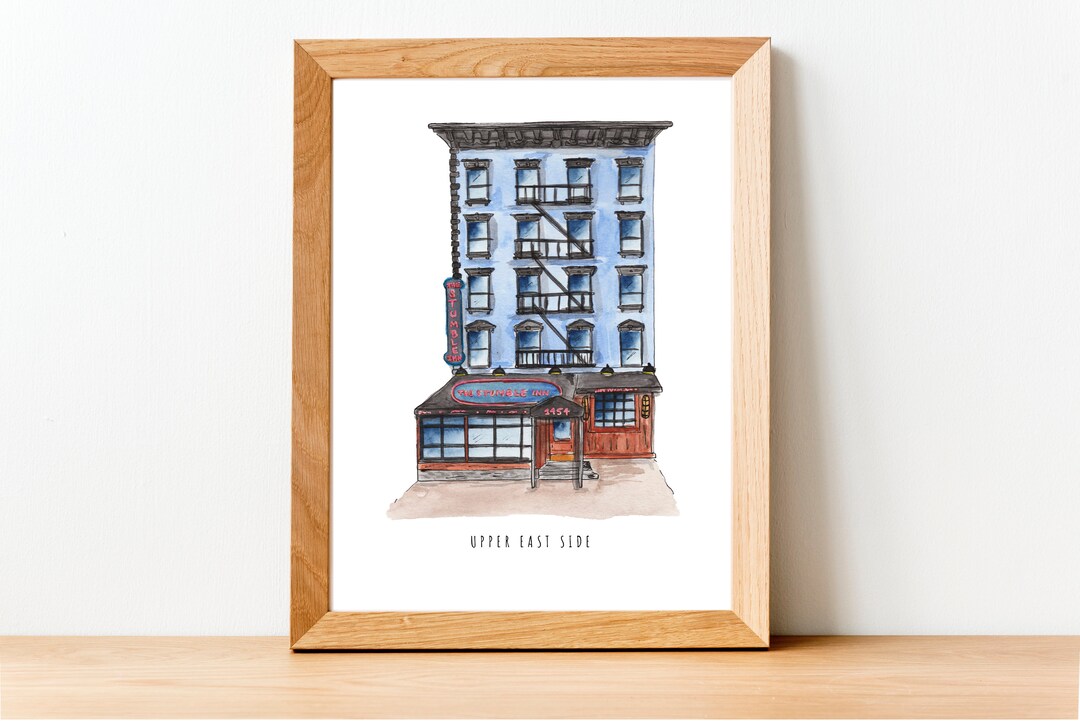 Watercolor Illustration Print: the Stumble Inn, NYC - Etsy