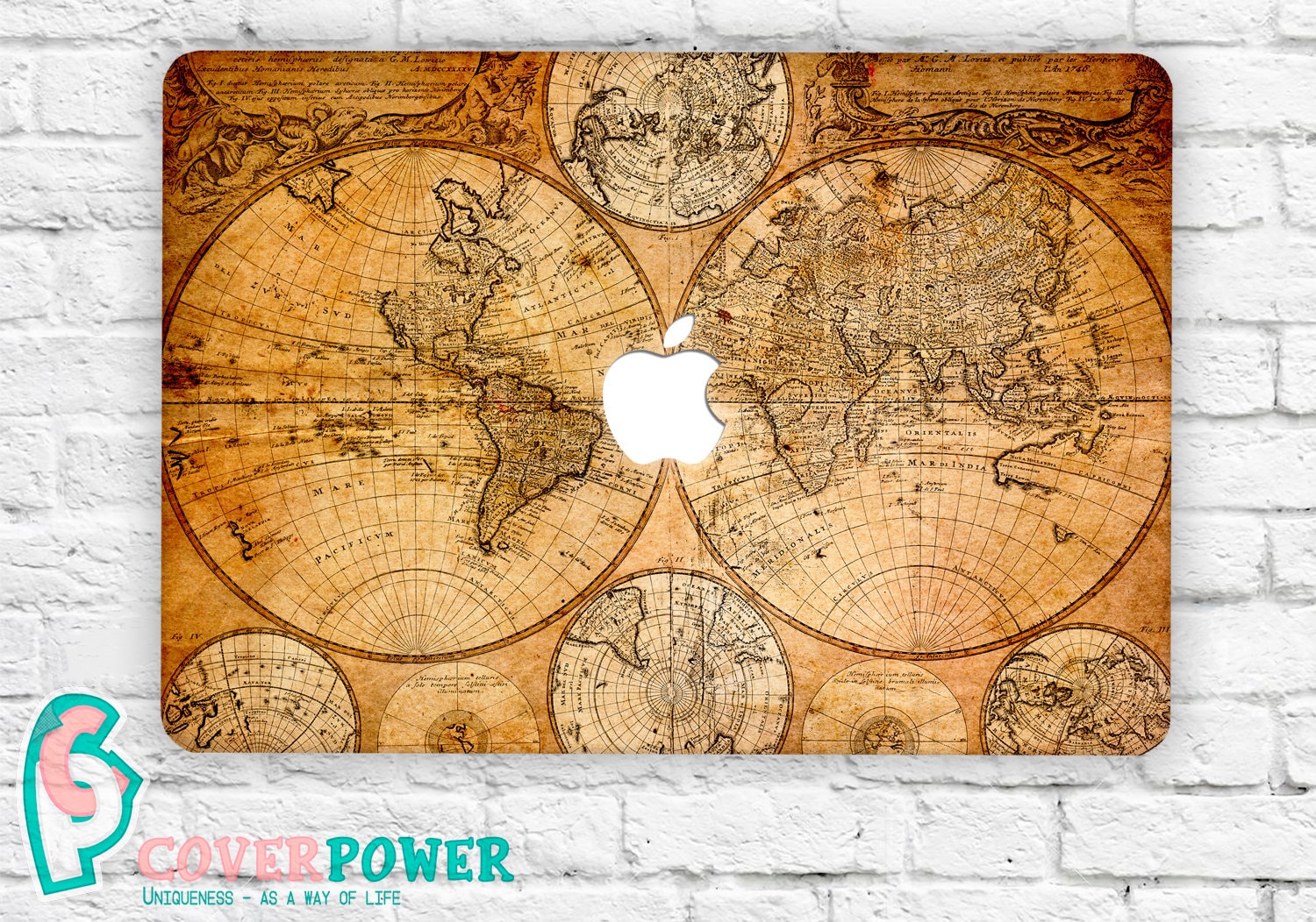 Maps Macbook Decal Globe Macbook Pro Sticker Removable Macbook | Etsy