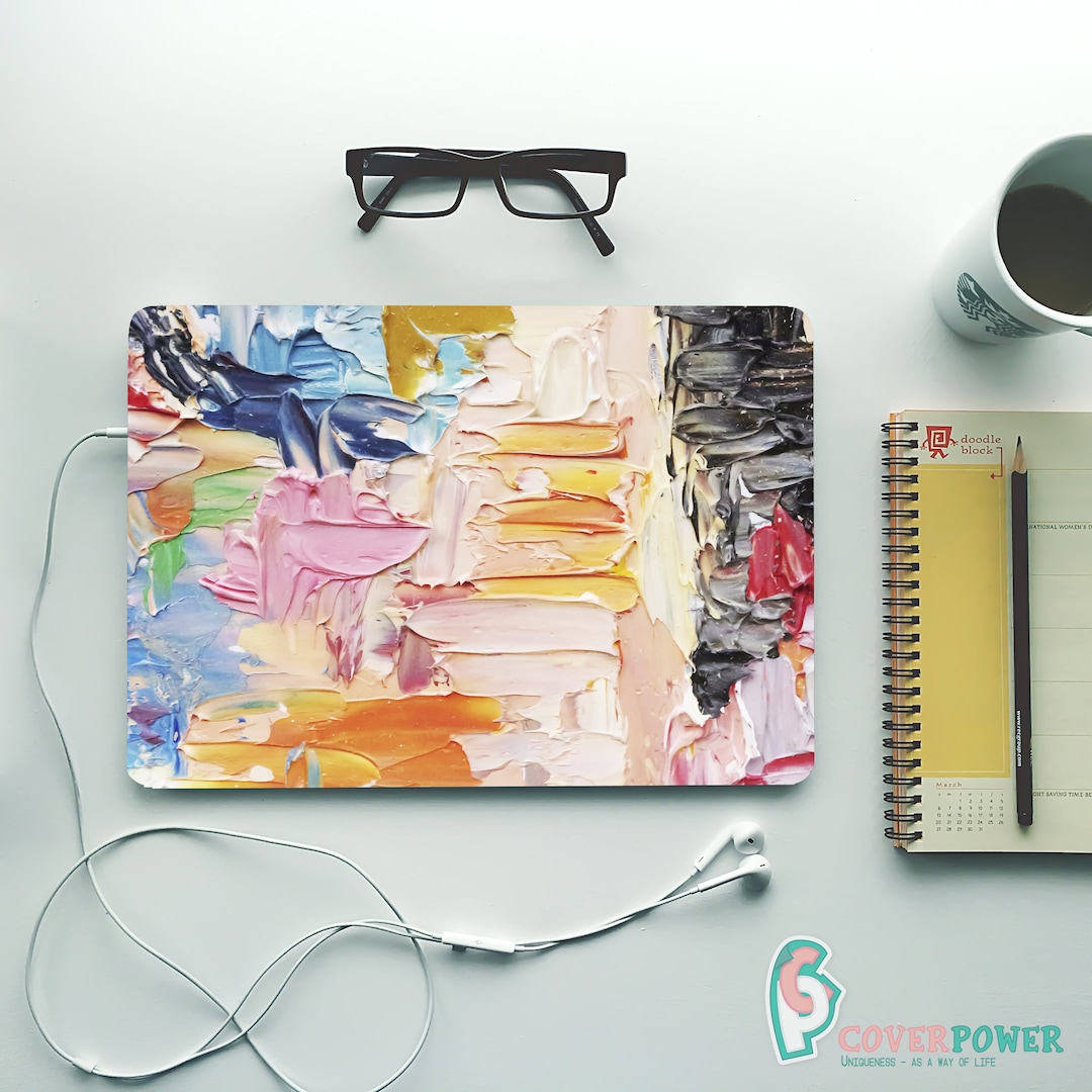 Colourful Paint Laptop Skin Brush Painting Notebook Vinyl Decal Dell Hp ...