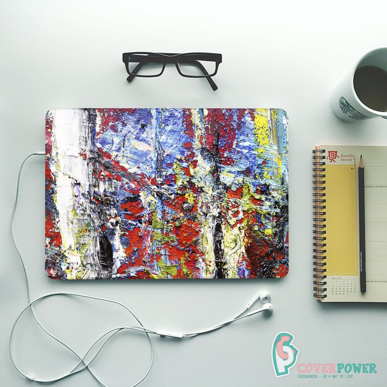 Colourful Paint Laptop Skin Brush Painting Notebook Vinyl - Etsy